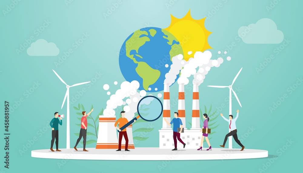 eia environmental impact assessment concept with people analyze data ...