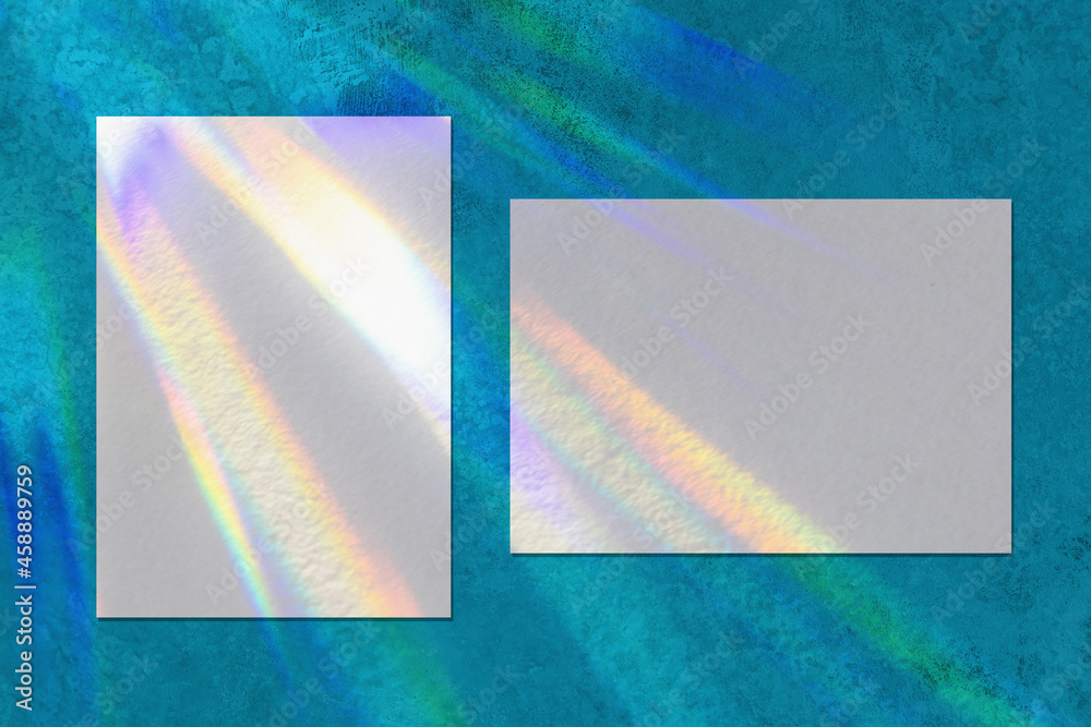 Two empty white vertical and horizontal rectangle a4 poster, business ...