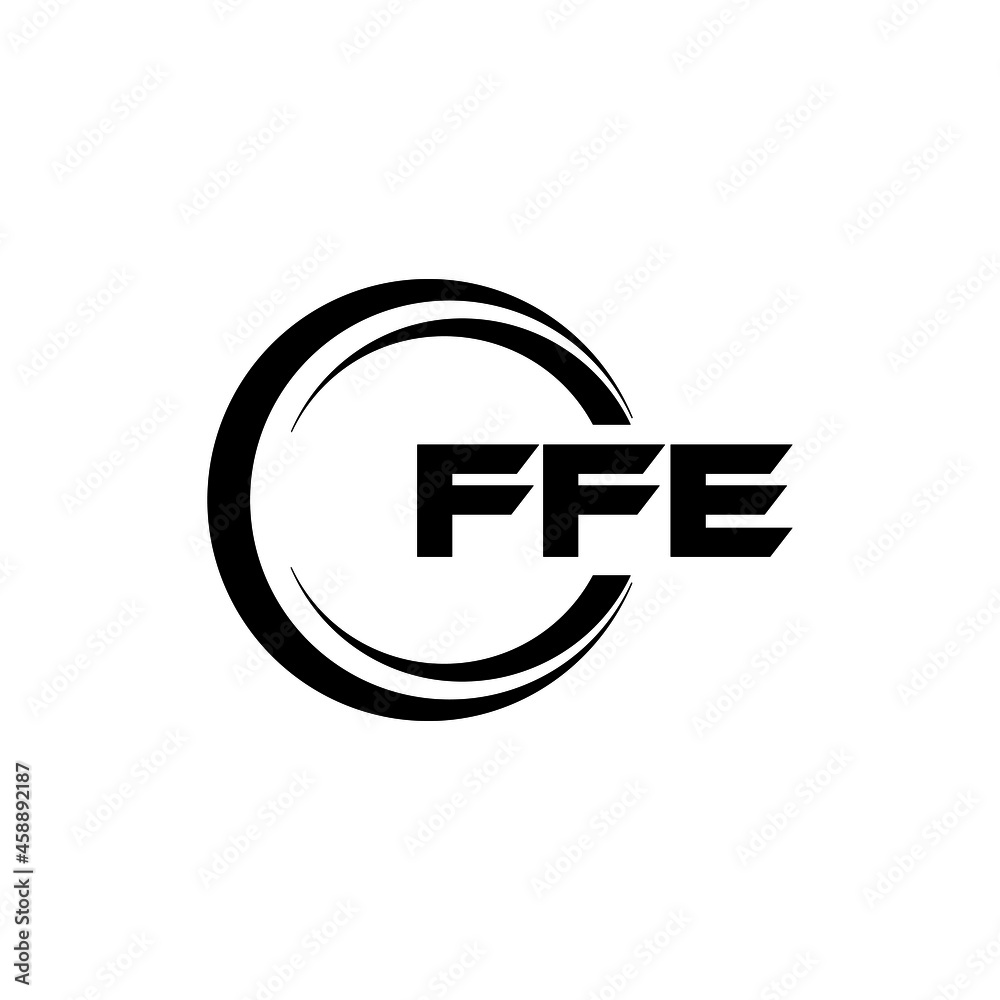 FFE letter logo design with white background in illustrator, vector ...