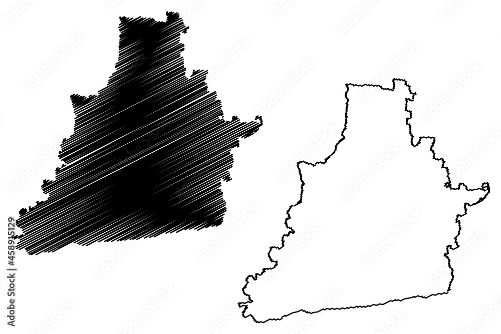 Dhar district (Madhya Pradesh State, Indore division, Republic of India ...