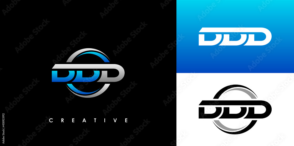 DDD Letter Initial Logo Design Template Vector Illustration Stock ...