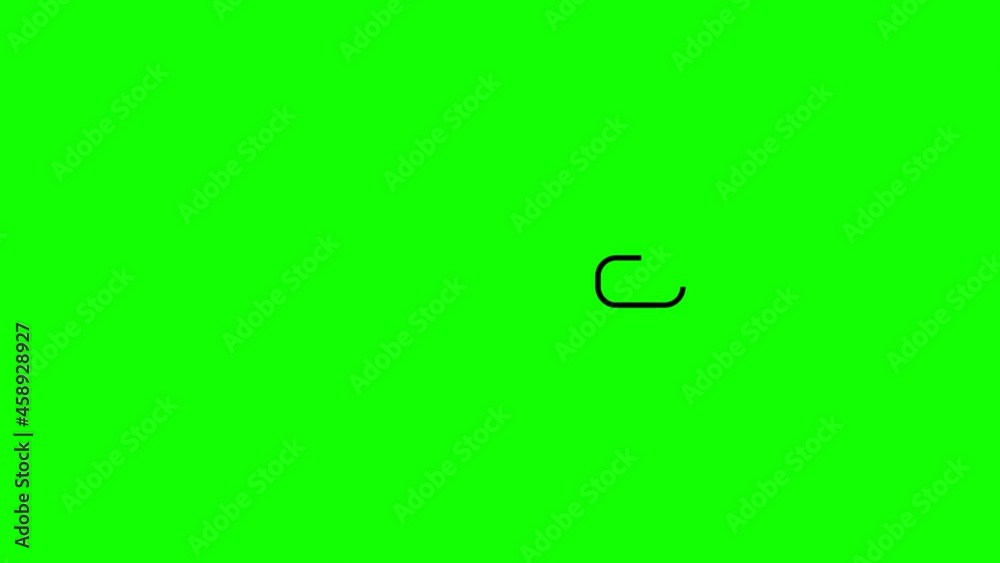 Life Vest line icon animation on the green screen background. 4K video ...