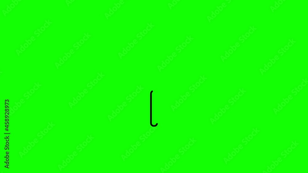 Dart line icon animation on the green screen background. 4K video ...