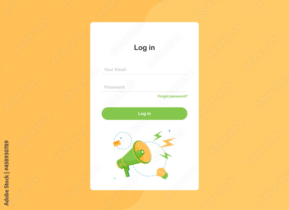 Login ui ux design concept and illustration. Landing page template with ...