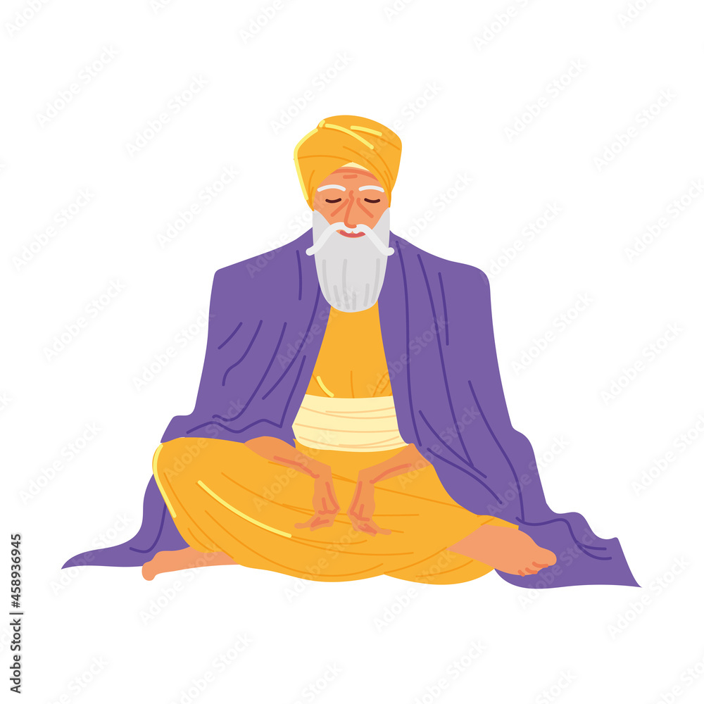 guru nanak jayanti character Stock Vector | Adobe Stock