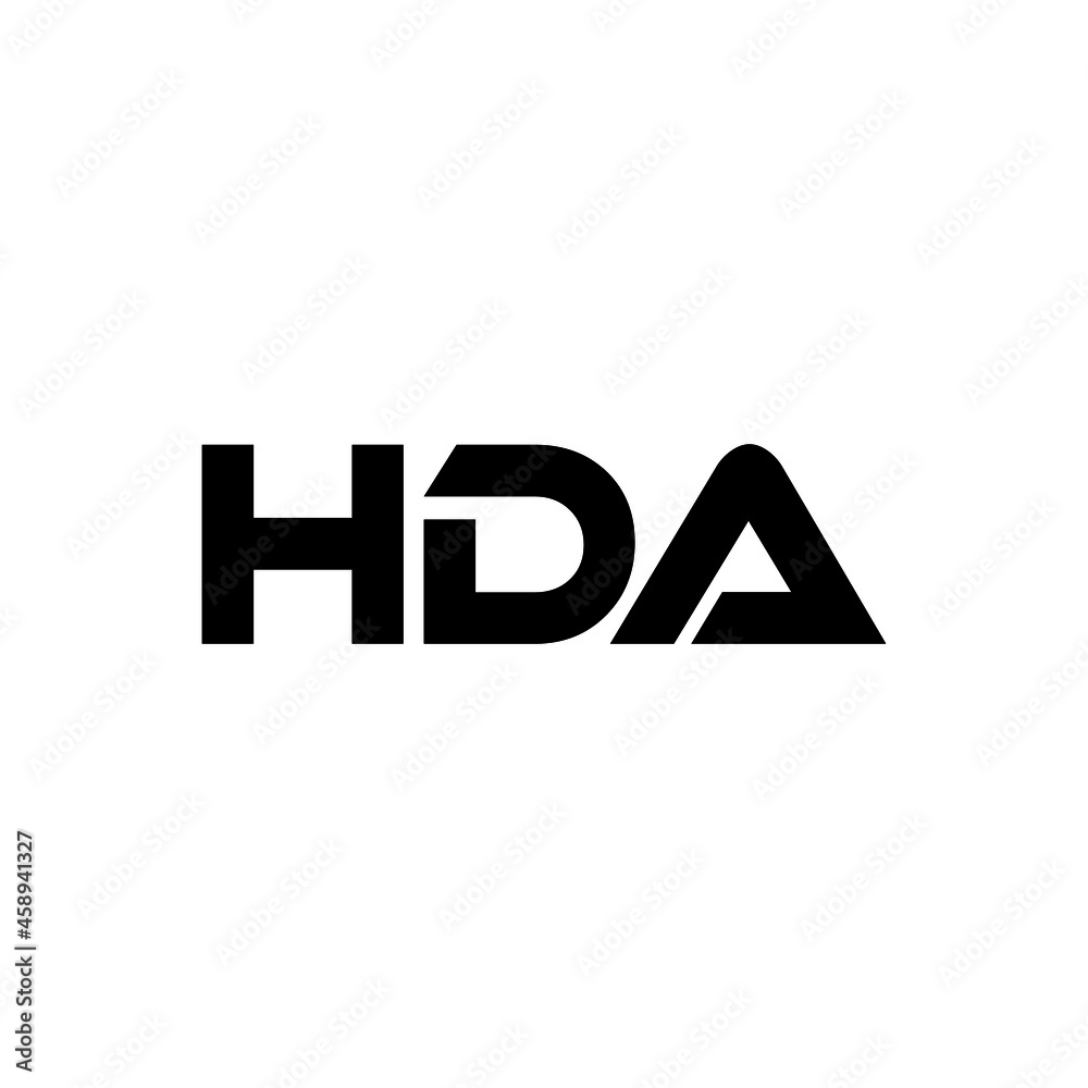 HDA letter logo design with white background in illustrator, vector ...
