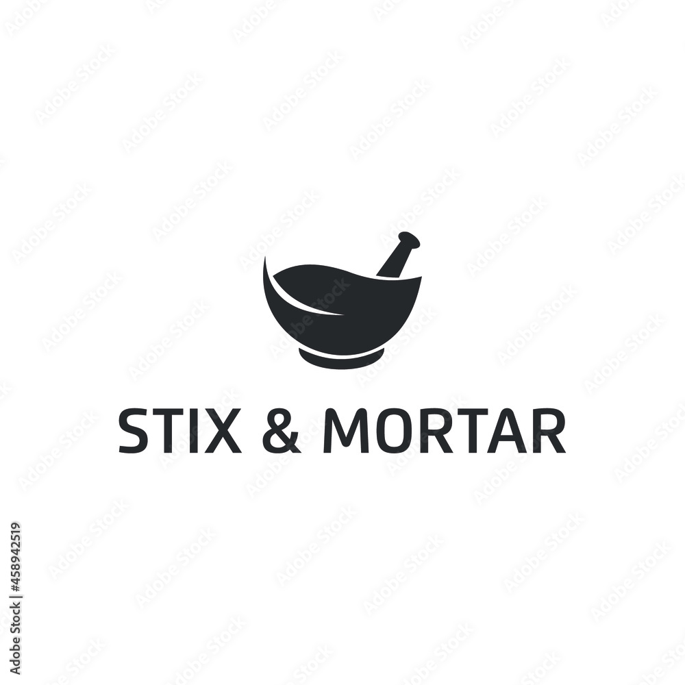 Stix and mortar logo design Stock Vector | Adobe Stock