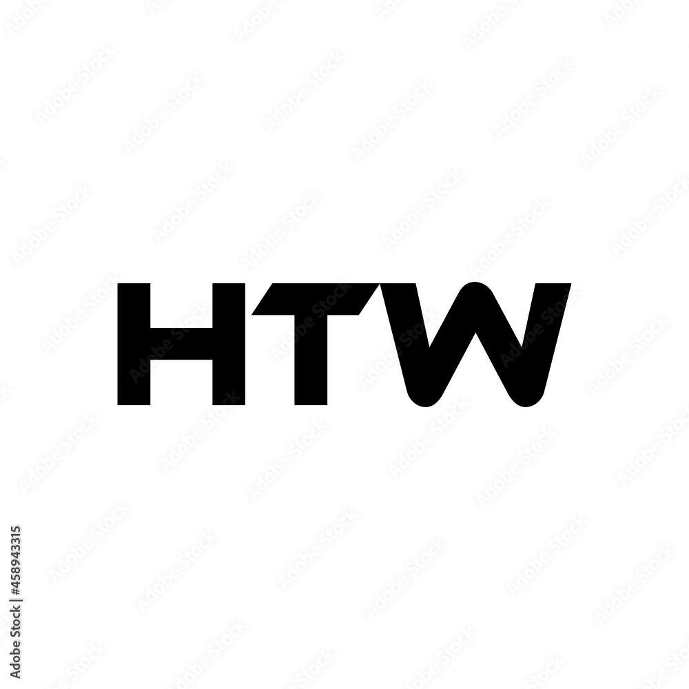 HTW letter logo design with white background in illustrator, vector ...