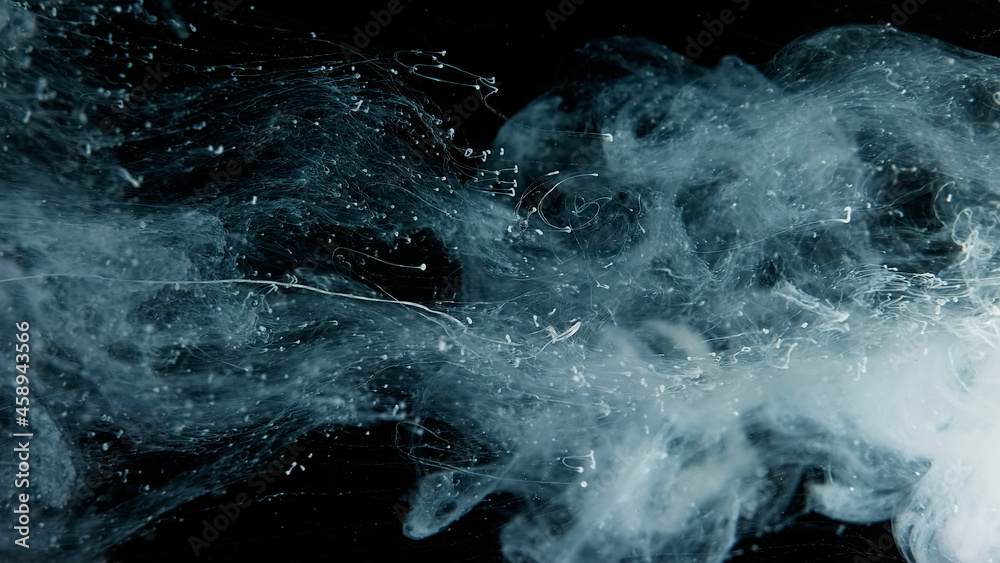 Beautiful wallpaper for your desktop. White cloud of ink on a black ...