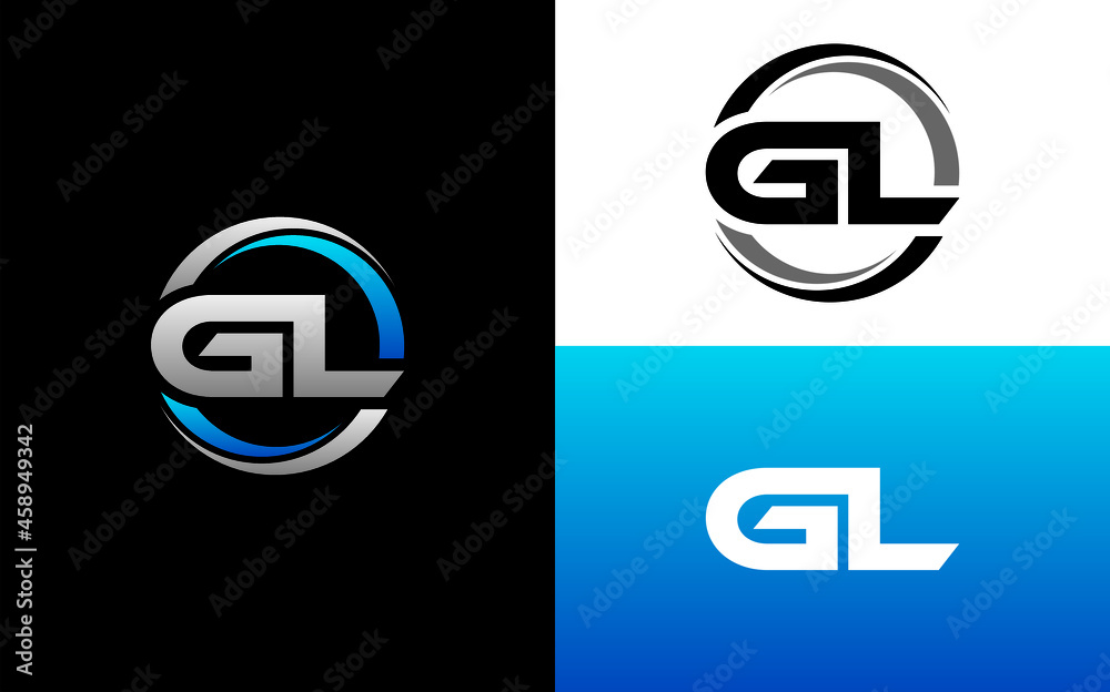 GL Letter Initial Logo Design Template Vector Illustration Stock Vector ...
