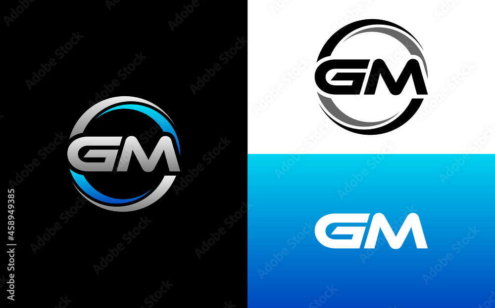 GM Letter Initial Logo Design Template Vector Illustration Stock Vector ...