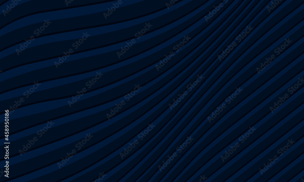Dark blue line pattern wave luxury abstract background. Blue striped ...