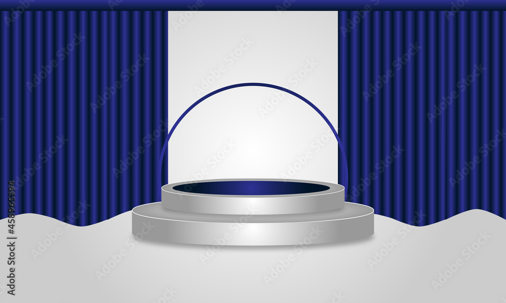 Blue product background with curtain | 3d product background | product ...