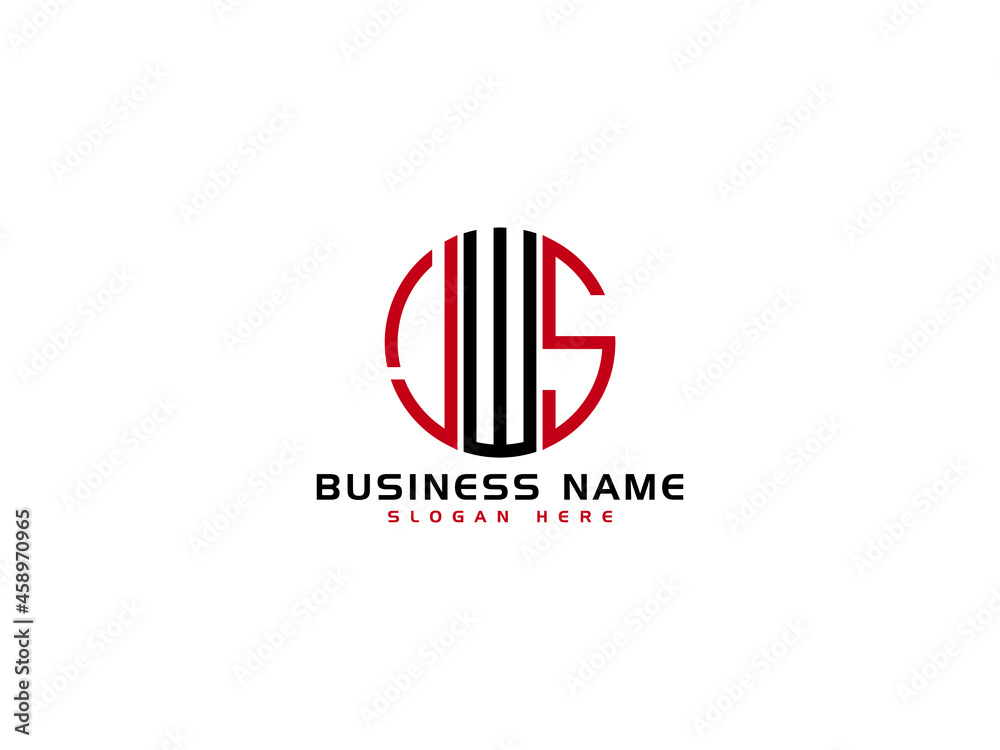 Initial JWS Logo Letter Template Vector For Business Stock Vector ...
