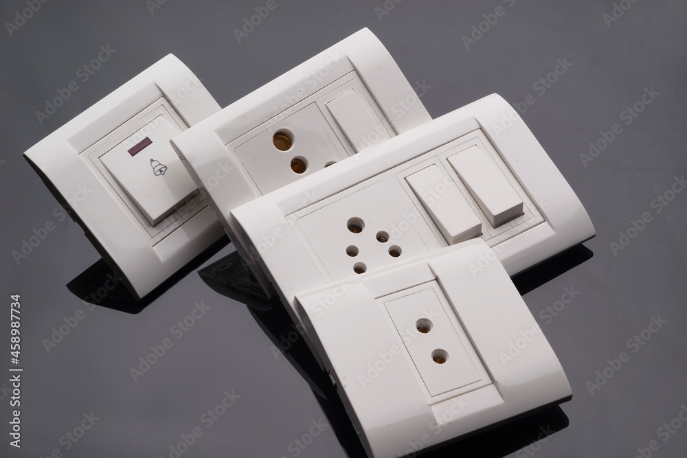 wall switch power electronic component socket different and modern ...