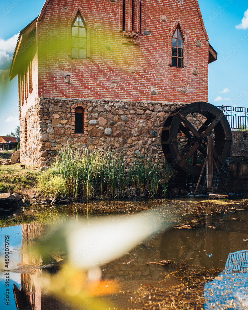 Medieval red brick defensive architecture - fortress and mill museum of ...