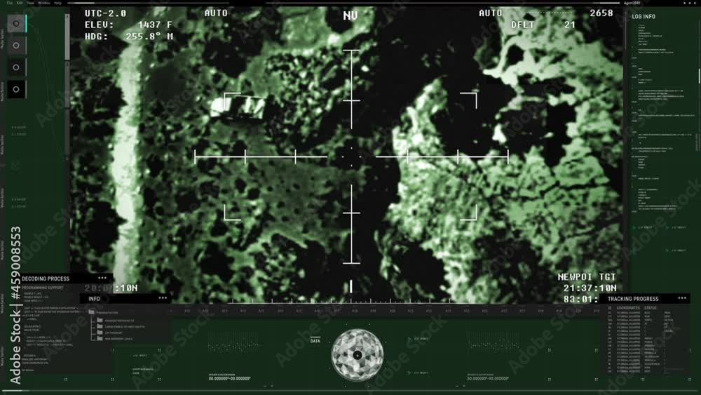 Rocket Launcher Locking On A Military Truck Animation. Innovative ...