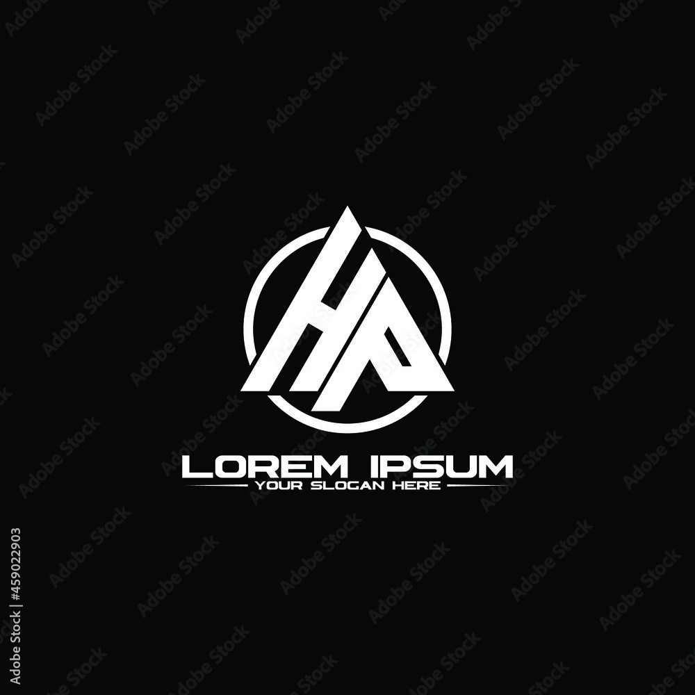 Letter HP triangle logo design vector Stock Vector | Adobe Stock