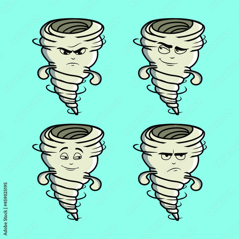 Set Cute Whirlwind tornado icon face expression. whirlwind tornado ... Set Cute Whirlwind tornado icon face expression. whirlwind tornado ...