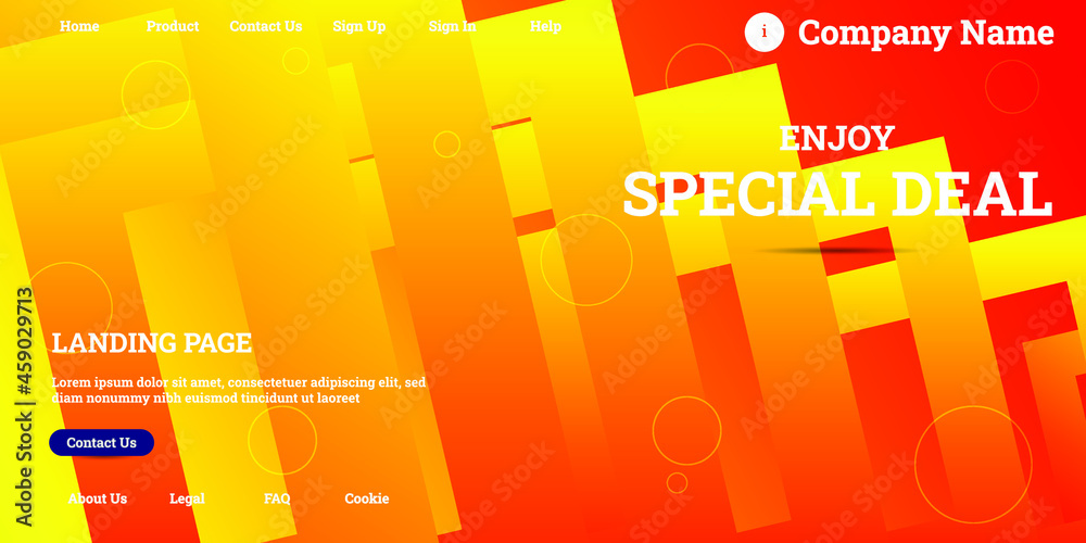Editable abstract website background with attractive orange gradient ...