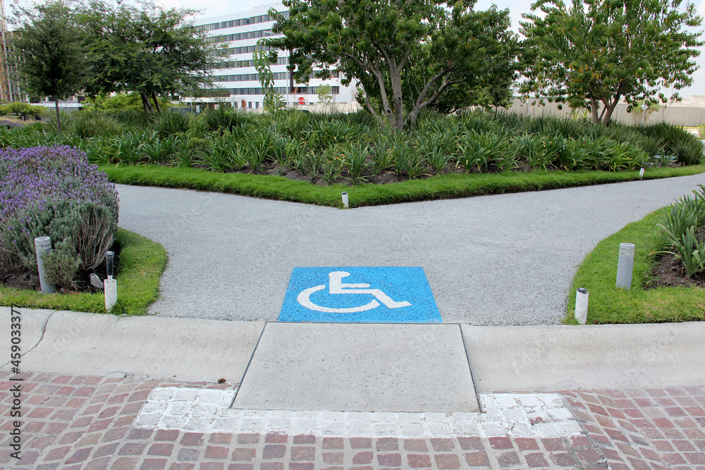 International Symbol of Accessibility to identify the area adapted to ...