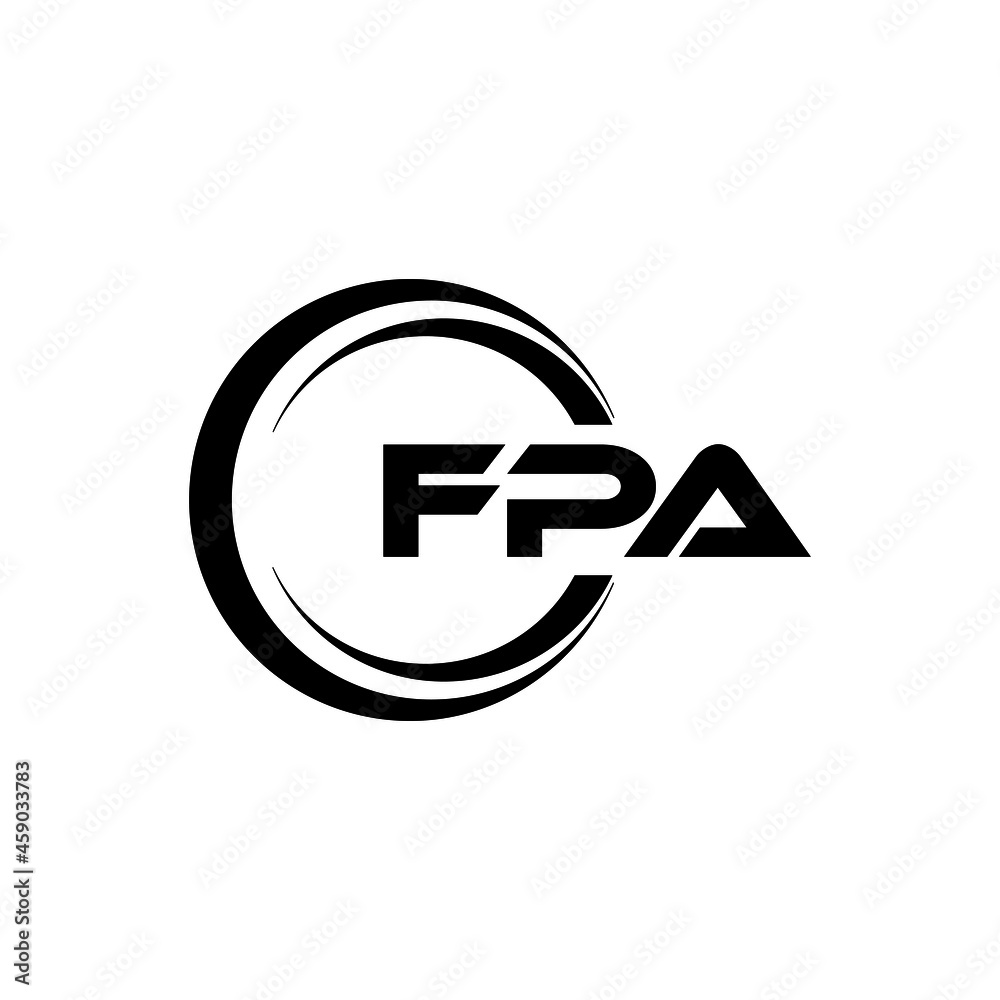 FPA letter logo design with white background in illustrator, vector ...