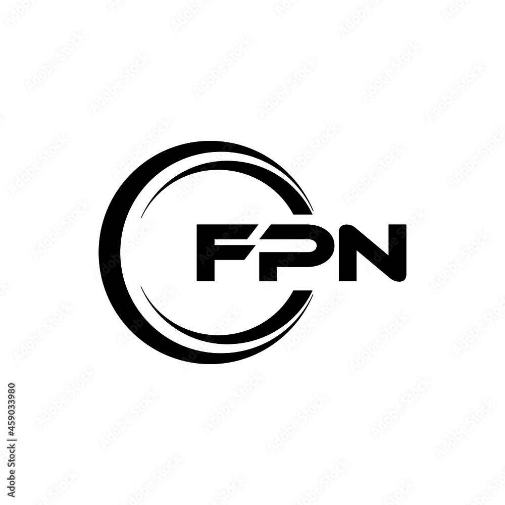 FPN letter logo design with white background in illustrator, vector ...