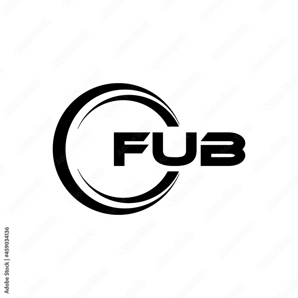 FUB letter logo design with white background in illustrator, vector ...