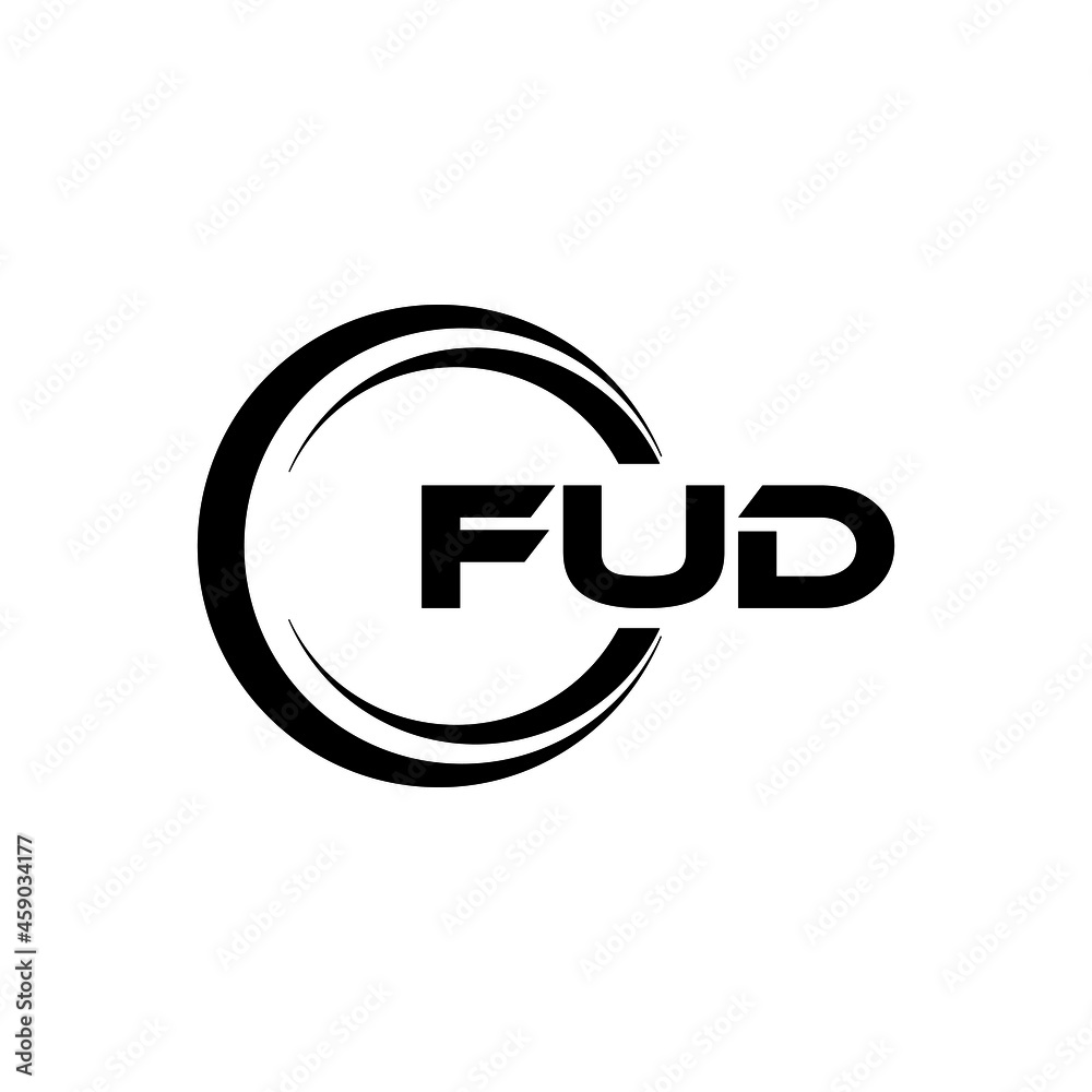 Vettoriale Stock FUD letter logo design with white background in ...