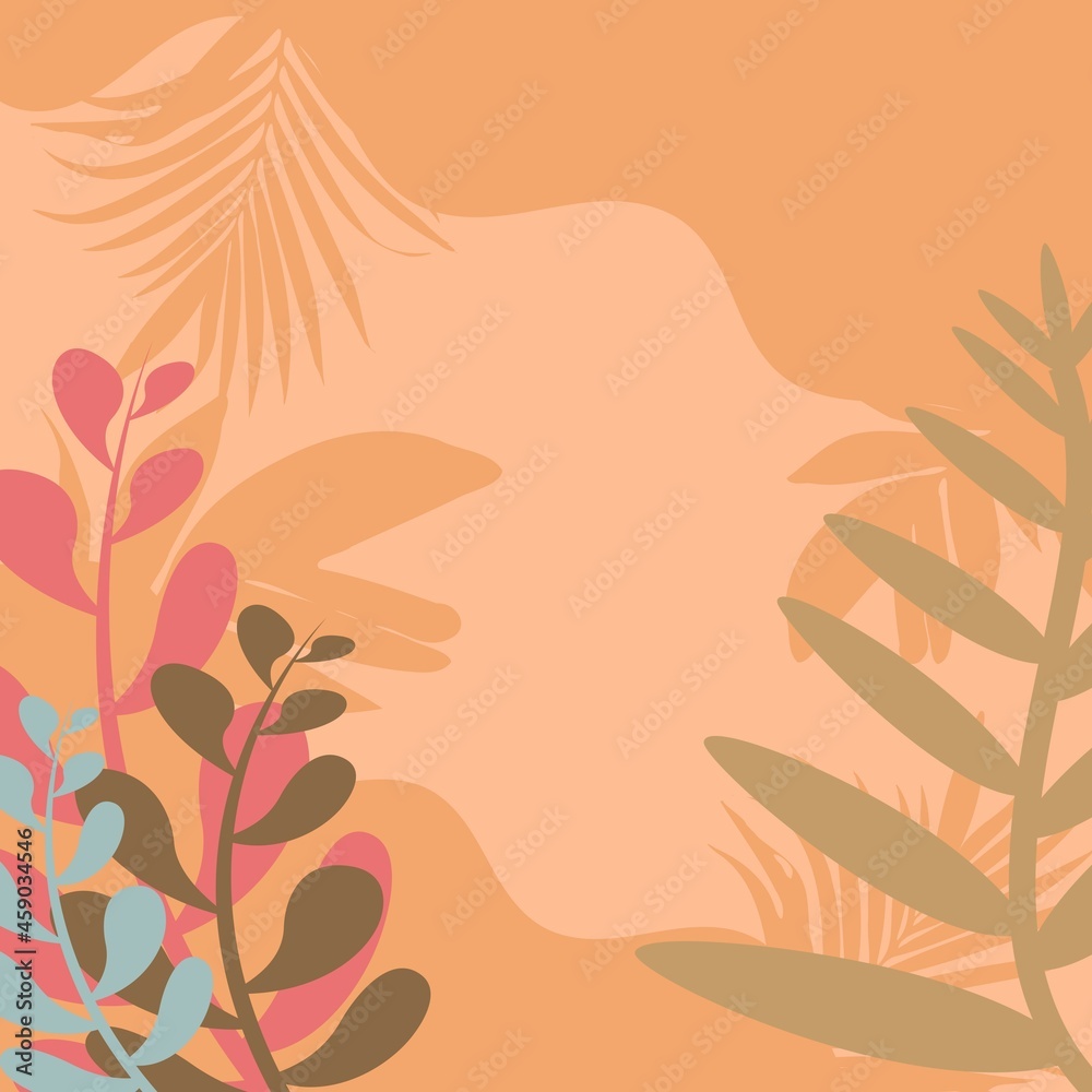 aesthetic floral background and textures vector with minimalist ...