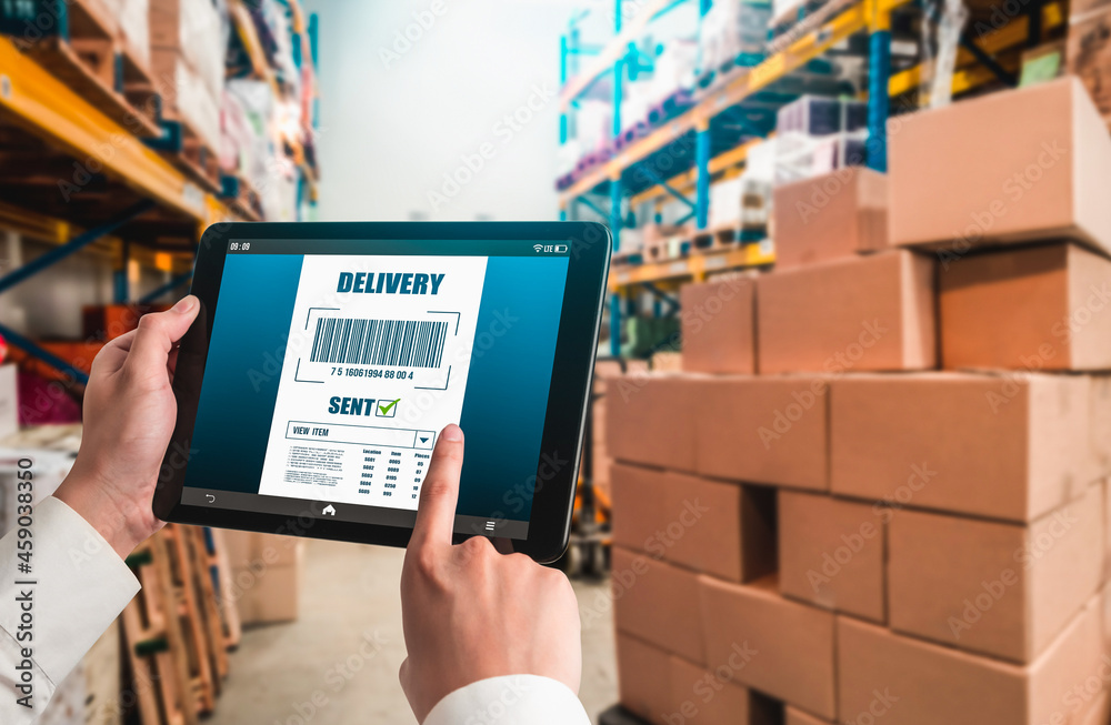 Warehouse management innovative software in computer for real time ...