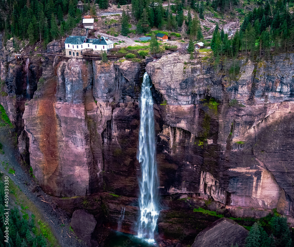 "Bridal Veil Falls" Telluride, Colorado (in 2021) 6K. The Waterfall ...
