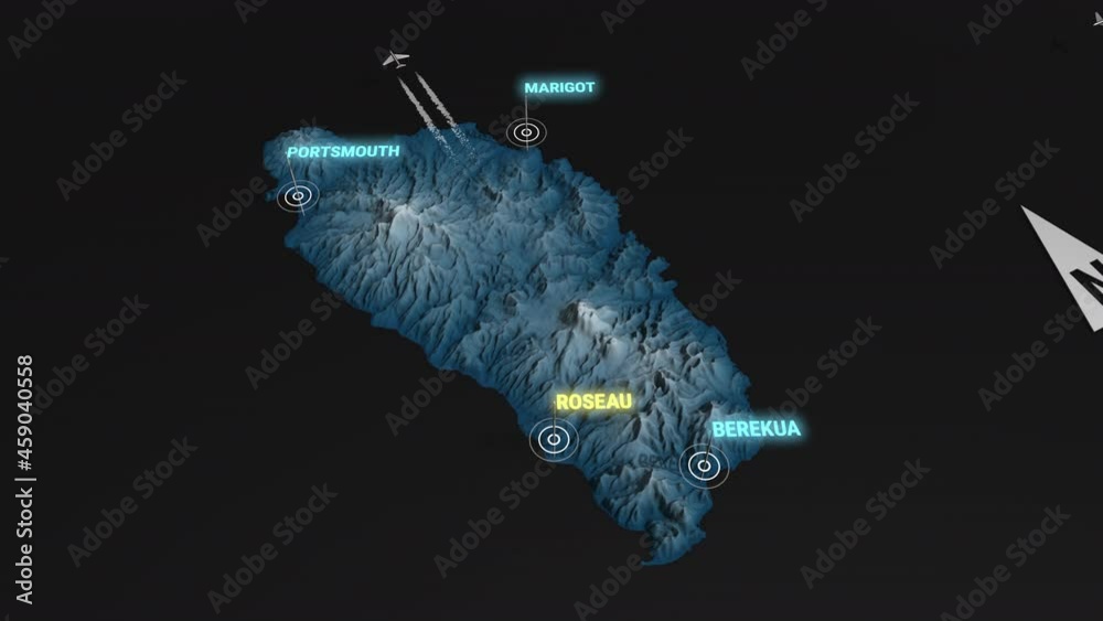 Video Stock Seamless looping animation of the 3d terrain map at ...