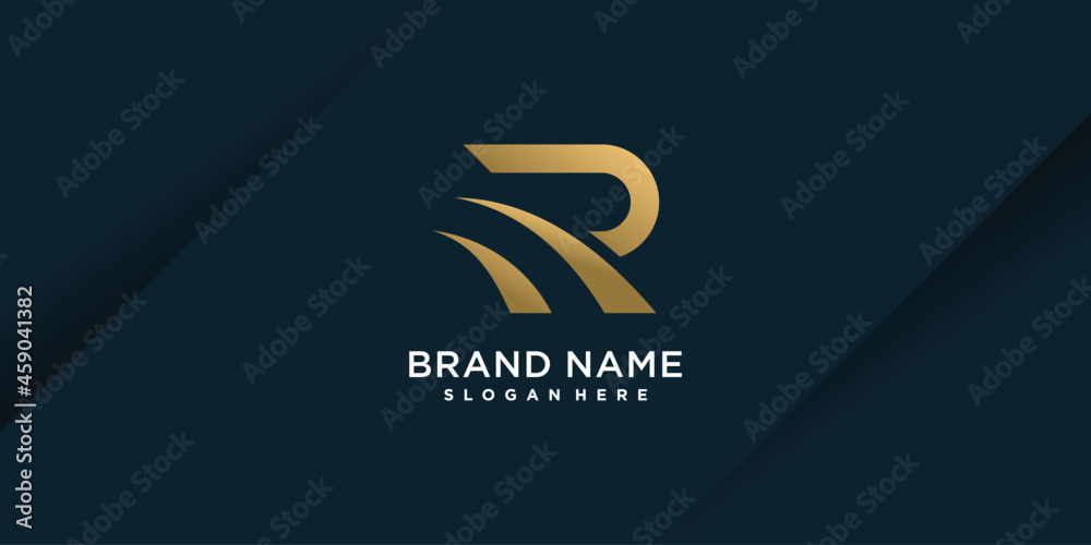 Letter R logo with modern and unique concept Premium Vector part 15 ...
