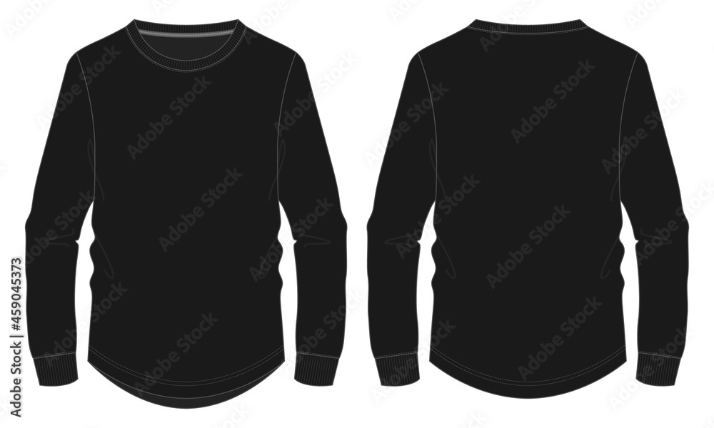 Long sleeve with round style bottom basic t shirt technical fashion ...