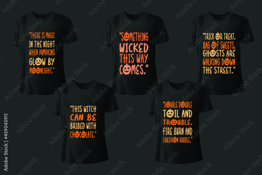 Halloween eps Design Bundle 01 print ready Halloween eps Quotes t shirt ...
