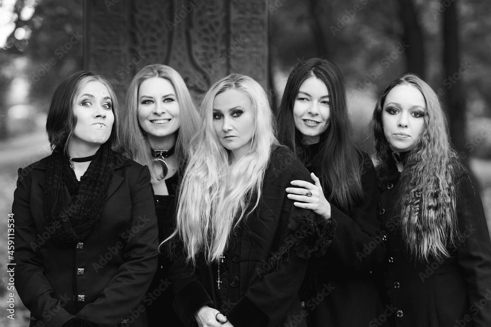 Coven of witches, a group of different friends as witches meet ...