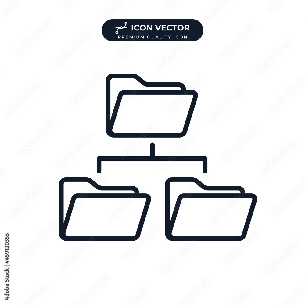 Folder icon symbol template for graphic and web design collection logo ...