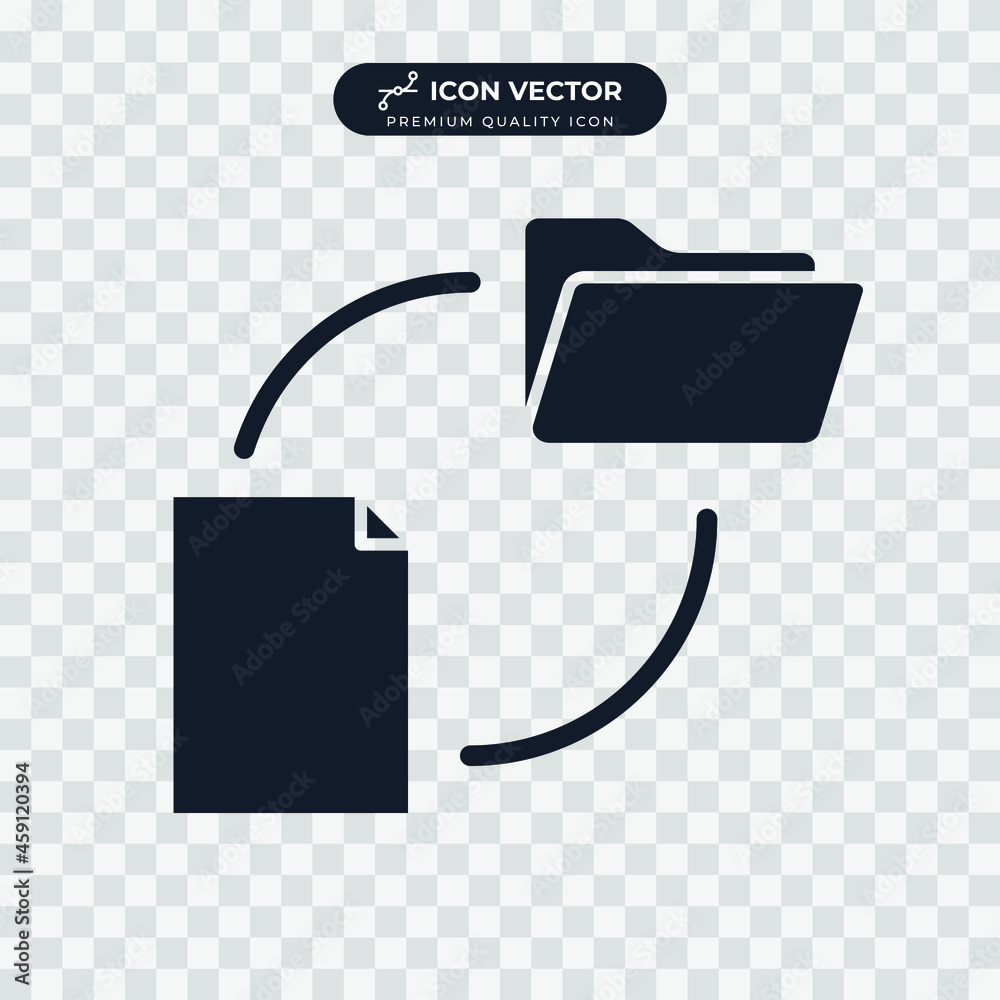 Folder icon symbol template for graphic and web design collection logo ...