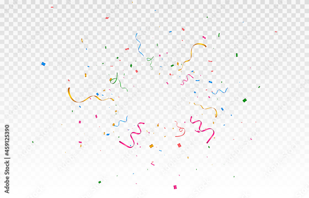Vector confetti png. Explosion of multi-colored confetti, clapperboard ...