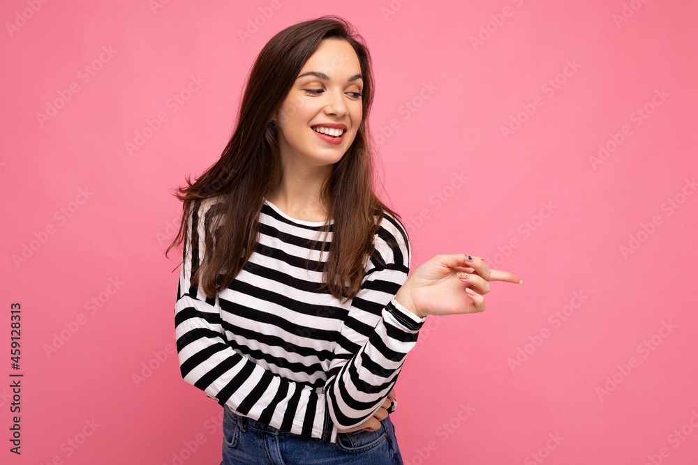 Portrait of beautiful fascinating emotional positive joyful happpy ...