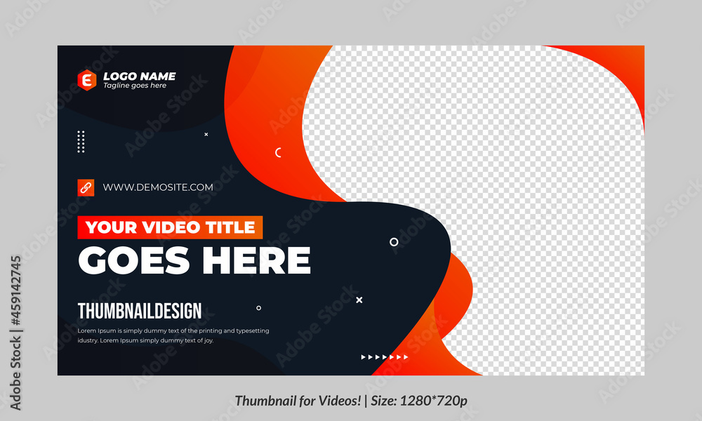 Editable Gradient video Thumbnail Design for any social media. Editable ...