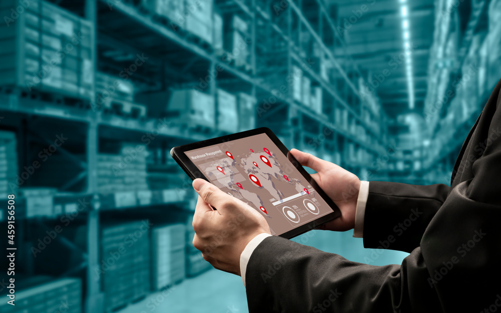 Warehouse management innovative software in computer for real time ...
