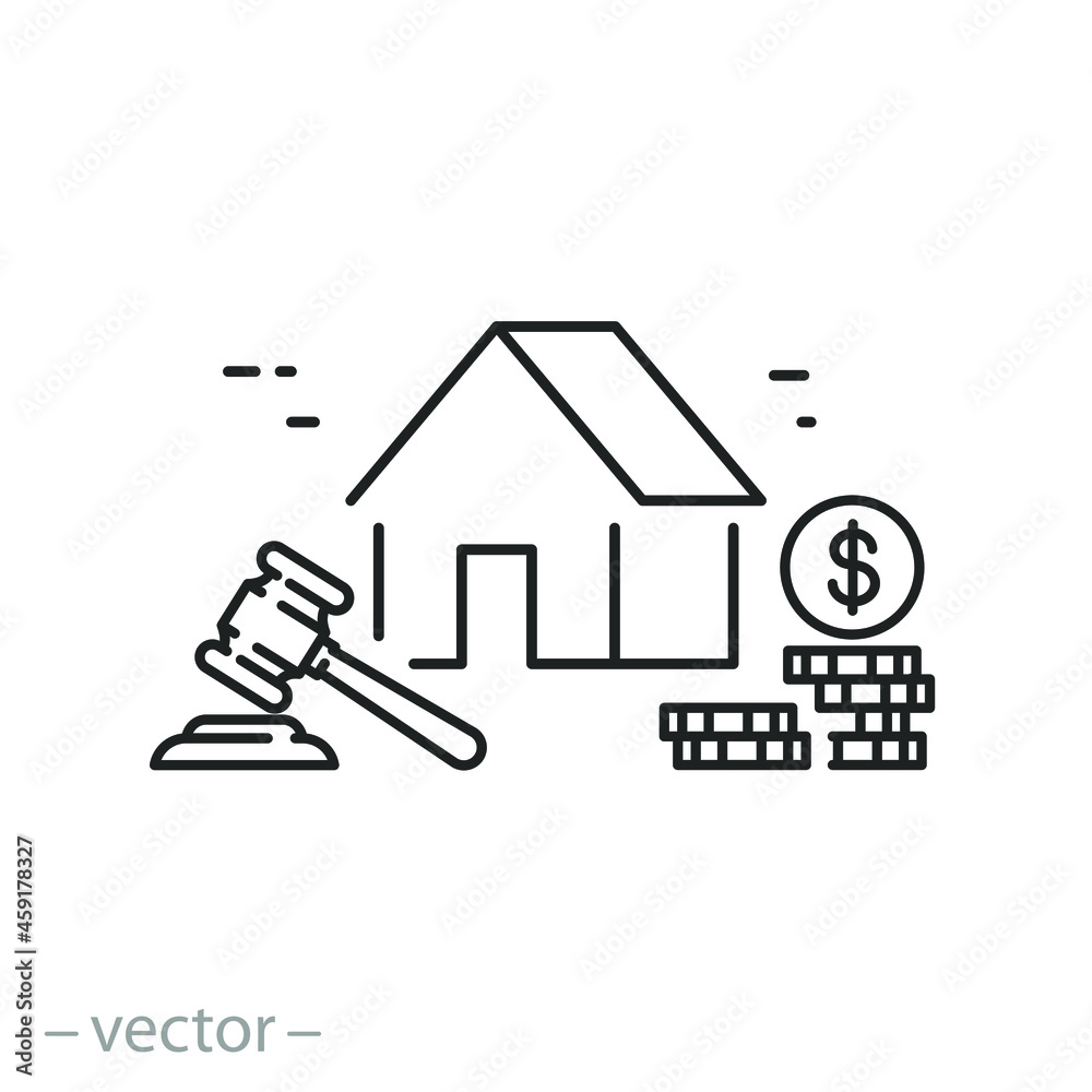 Auction Estate Icon Selling House Legal Property Real Offer With Bid auction-estate-icon-selling-house-legal-property-real-offer-with-bid