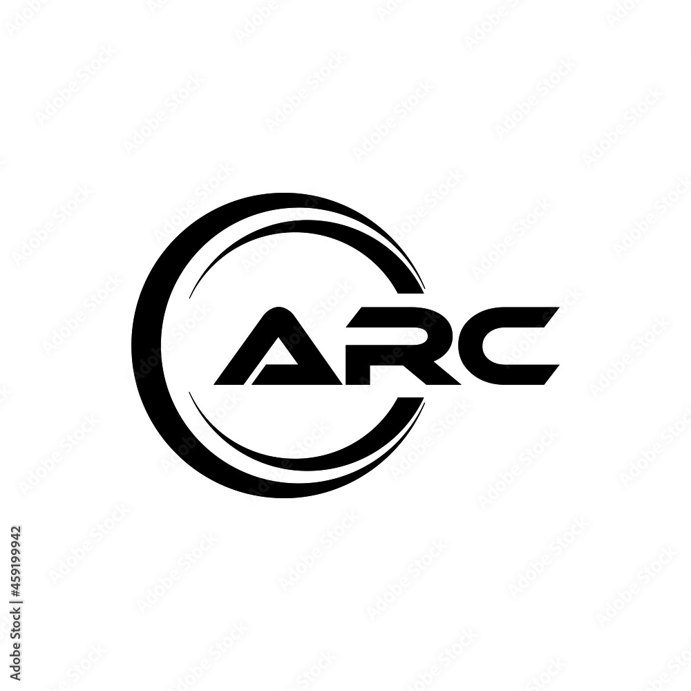 ARC letter logo design with white background in illustrator, vector ...