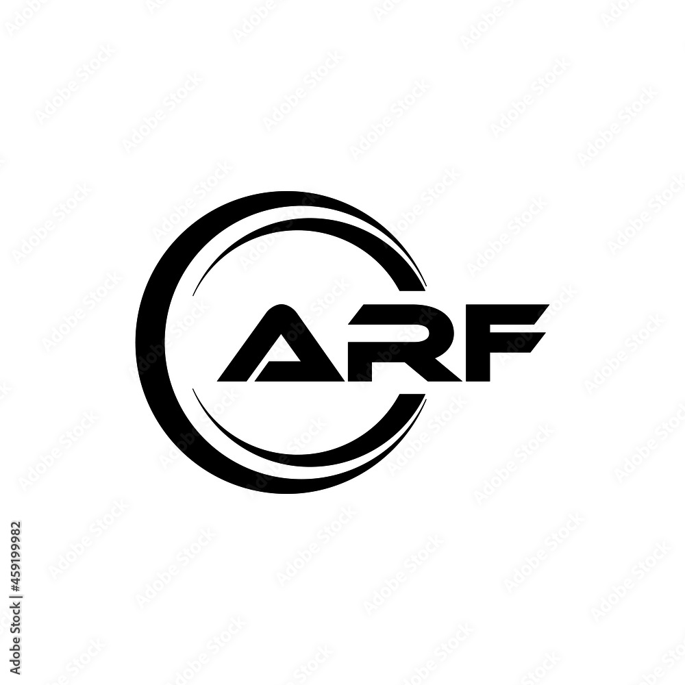 ARF letter logo design with white background in illustrator, vector ...