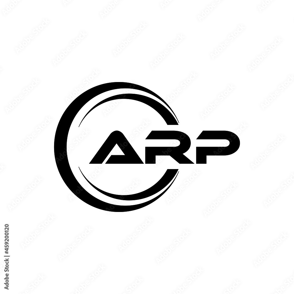 ARP letter logo design with white background in illustrator, vector ...