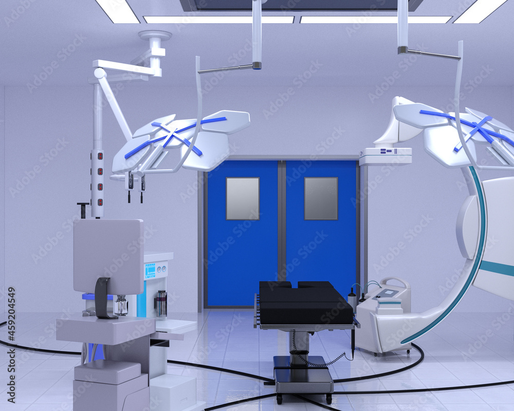 テレビ会議背景用 ZOOM会議背景用 CG 手術室 病院 Operation Theater for using in video ...