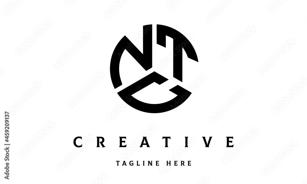 NTC circle three letter logo vector Stock Vector | Adobe Stock
