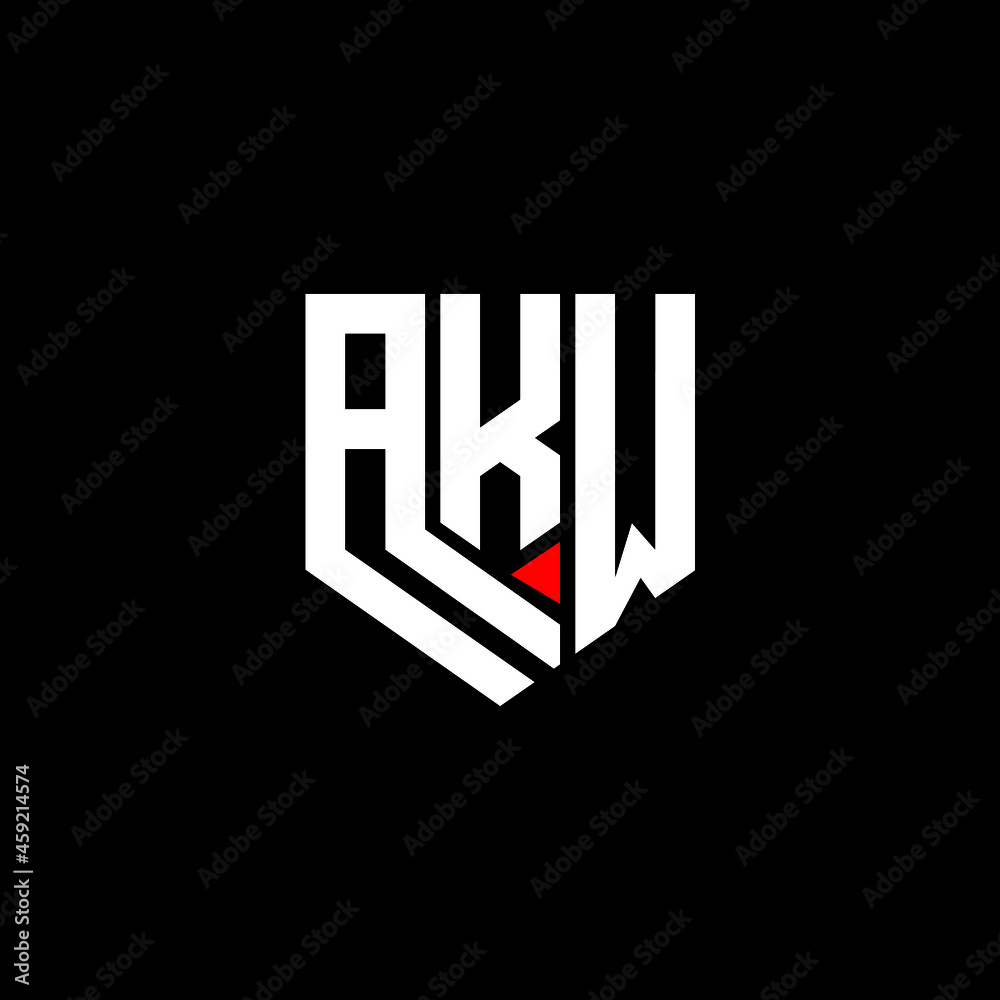AKW letter logo design on black background.AKW creative initials letter ...